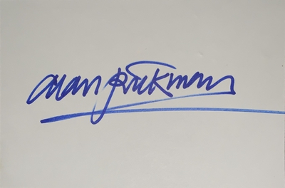 Alan Rickman Autograph Profile by RACC - Alan Rickman Autographs ...