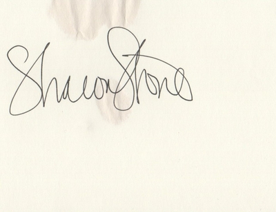 Sharon Stone Autograph Profile by RACC - Sharon Stone Autographs ...